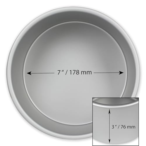 PME Professional Aluminum Baking Pan - Round 7 x 3in