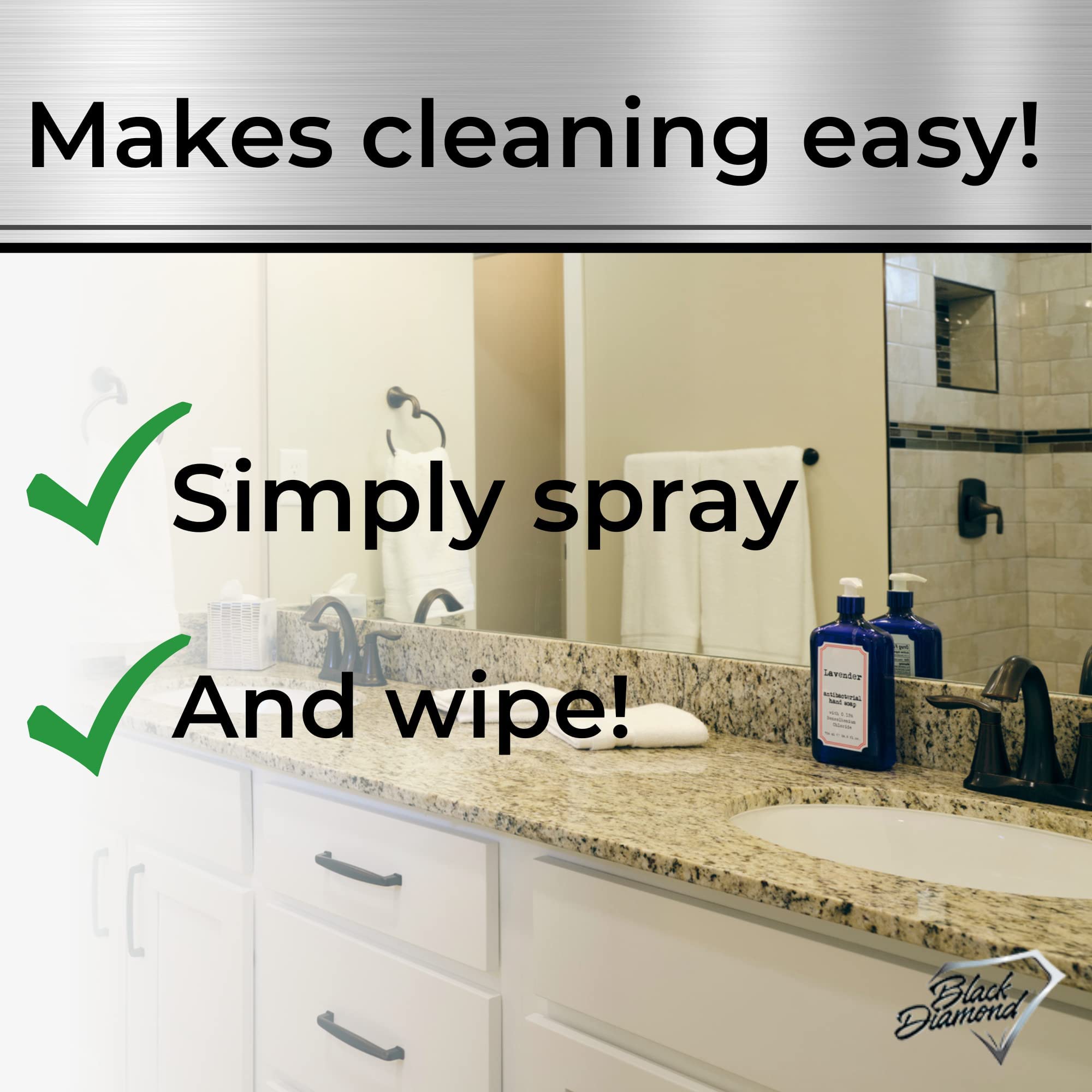 Black Diamond Stoneworks Granite Polish Preserver: Wax & Protectant β Best Protector & Care Product for Easy Maintenance Countertops, Marble β Streak-Free Finish.
