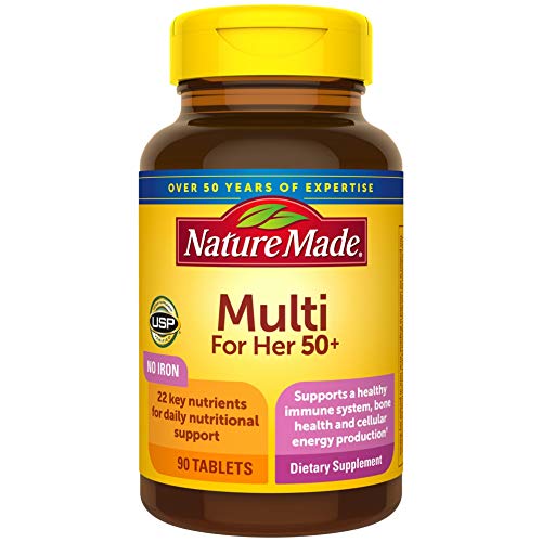 Nature Made Women's Multivitamin 50+ Tablets, 90 Count for Daily Nutritional Support