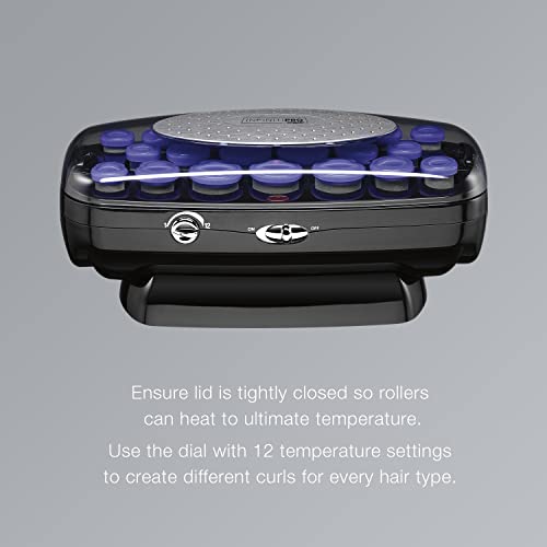 INFINITIPRO BY CONAIR Ceramic Flocked Hot Roller Set with Cord Reel and 20 Hair Rollers
