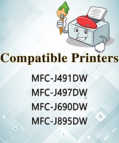 MM MUCH & MORE Compatible Ink Cartridge Replacement for LC-3013XL LC3013 XL LC3011 use with MFC-J491DW MFC-J497DW MFC-J690DW MFC-J895DW Printers (Black + Cyan + Magenta + Yellow)