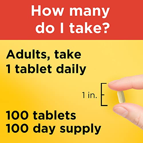 Nature Made Vitamin C 1000 mg, Dietary Supplement for Immune Support, 100 Tablets, 100 Day Supply