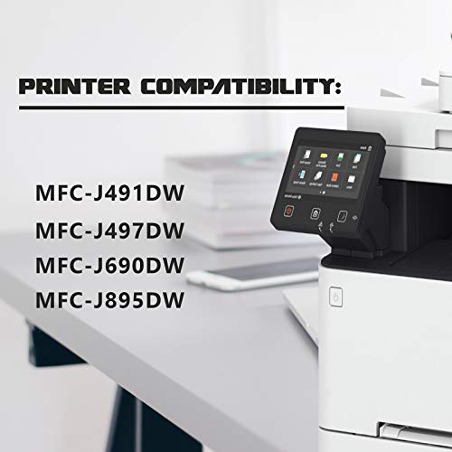 INK4WORK Black Compatible Replacement for Brother LC3013XL LC-3013 LC3011 XL Ink Cartridge for use with MFC-J491DW MFC-J497DW MFC-J690DW MFC-J895DW (Black, 3-Pack)