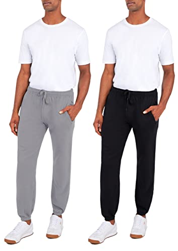Andrew Scott Men's Fleece Joggers Pants | Multi Pack | Athletic Loose-fit Sweatpants for Workout, Running, Training