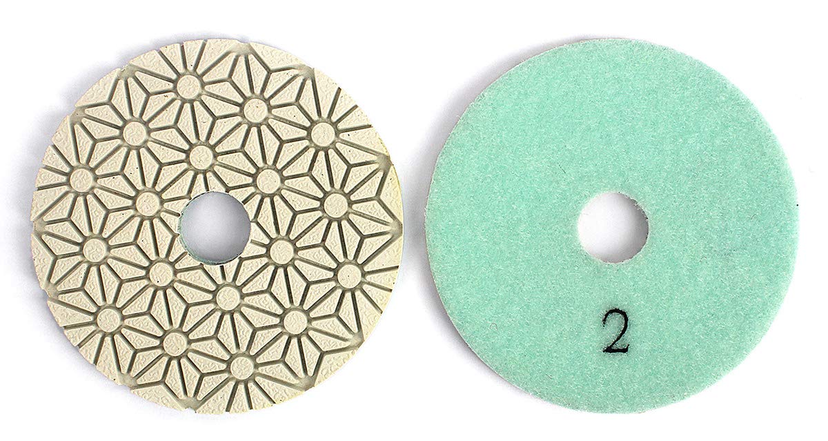 3 Step Diamond Polishing Pads 4-Inch for Granite Marble Quartz Engineered Stone