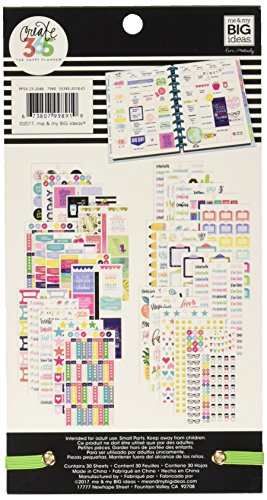 me & my BIG ideas Sticker Value Pack for Classic Planner - The Happy Planner Scrapbooking Supplies - Teacher Theme - Multi-Color - Great for Projects & Albums - 30 Sheets, 1192 Stickers Total