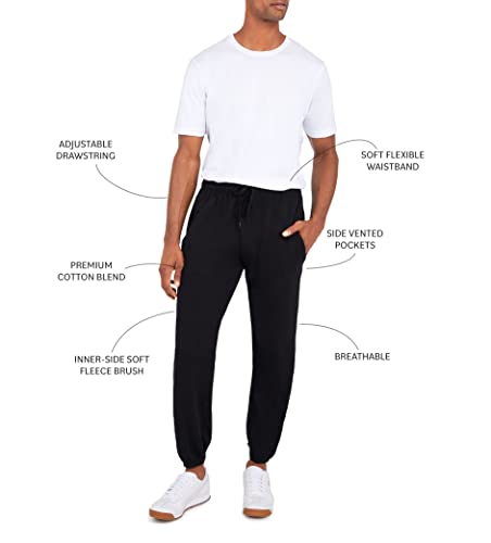 Andrew Scott Men's Fleece Joggers Pants | Multi Pack | Athletic Loose-fit Sweatpants for Workout, Running, Training
