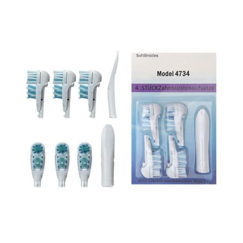 20Pcs Electric Toothbrush Dual Clean Replacements Attachments Sensitive Brush Heads Refill Rotating Sets Fit for Oral-B 4732 3733 4734