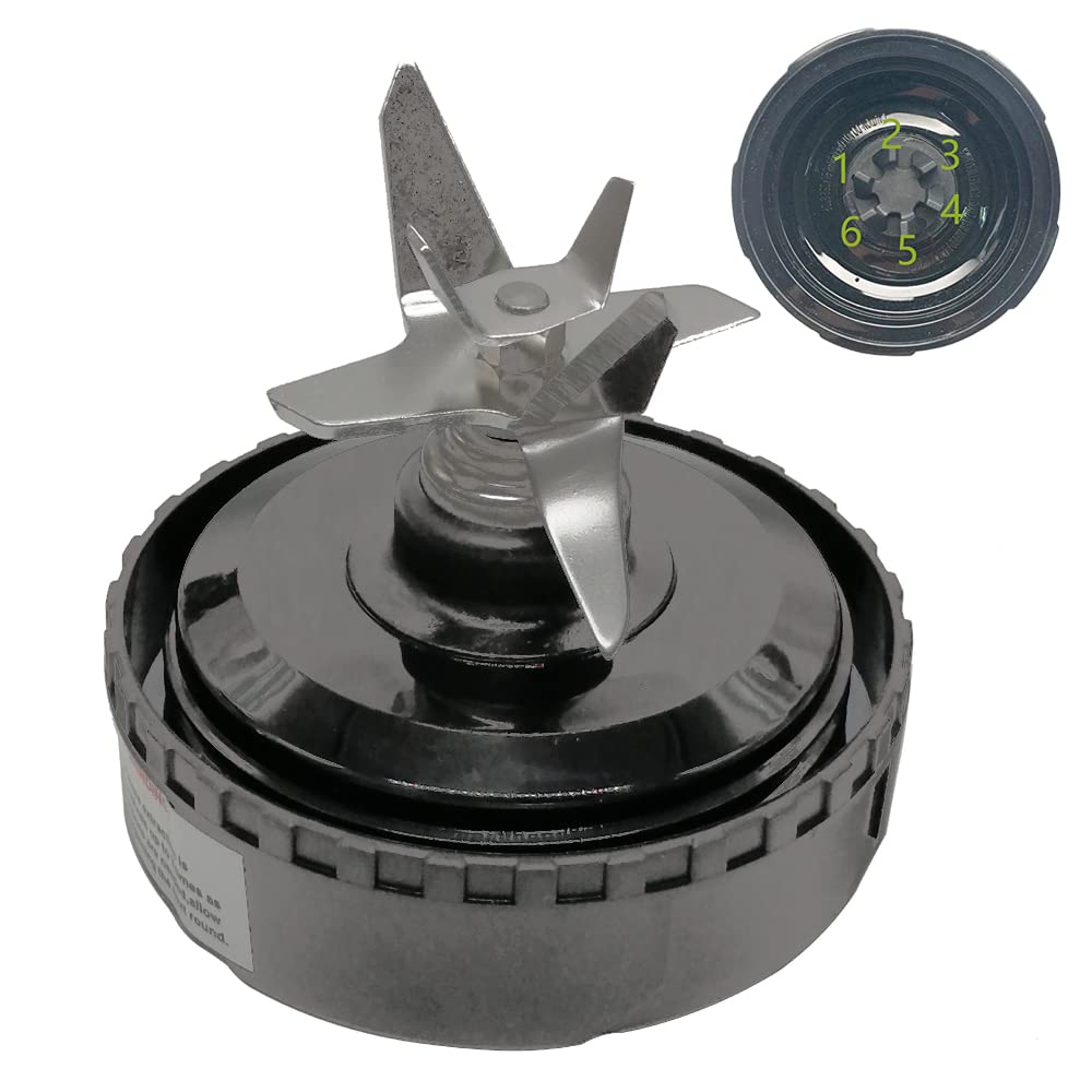 Replacement blade for Nutri Ninja Blender BL660 30/BL660B 30& BL740 30, 2.5" six fins on bottom of Blade Assembly For Ninja Professional Blender BL663 BL663CO 30 / BL660WM 30/ BL740 30/BL665Q 30