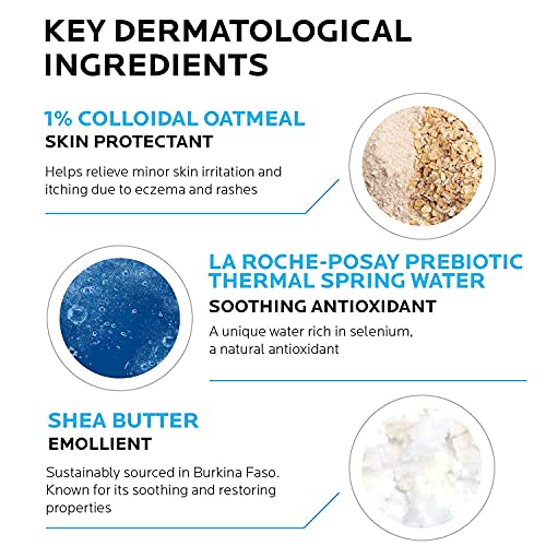 La Roche-Posay Lipikar Soothing Relief Eczema Cream, Face and Body Lotion For Eczema and Sensitive, Dry Skin, Moisturizer with Colloidal Oatmeal to Relieve Irritation