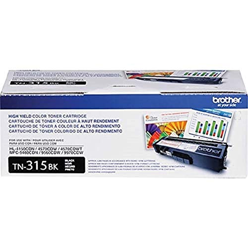 Brother Genuine TN-315BK (TN315BK) High Yield Black Laser Toner Cartridge 2-Pack