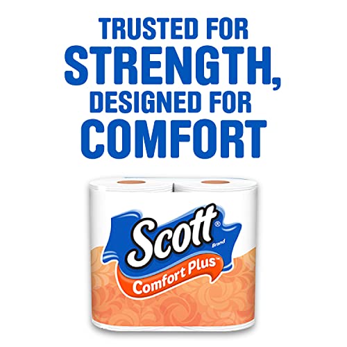 Scott ComfortPlus Toilet Paper, 12 Mega Rolls, 425 Sheets per Roll, Septic-Safe, 1-Ply Toilet Tissue