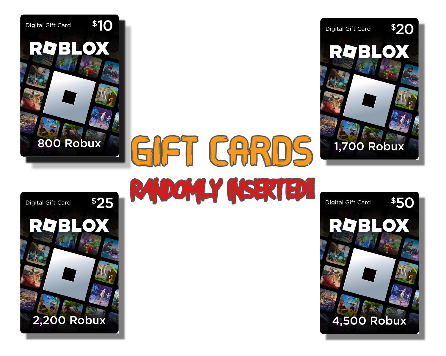 Roblox Virtual Codes - Magnificent Gift Box of Epic Codes - Lot of 20 Unscratched Redeemable Codes │Exclusive Authentic Codes for Gifting │ Potential Face Codes & Robux