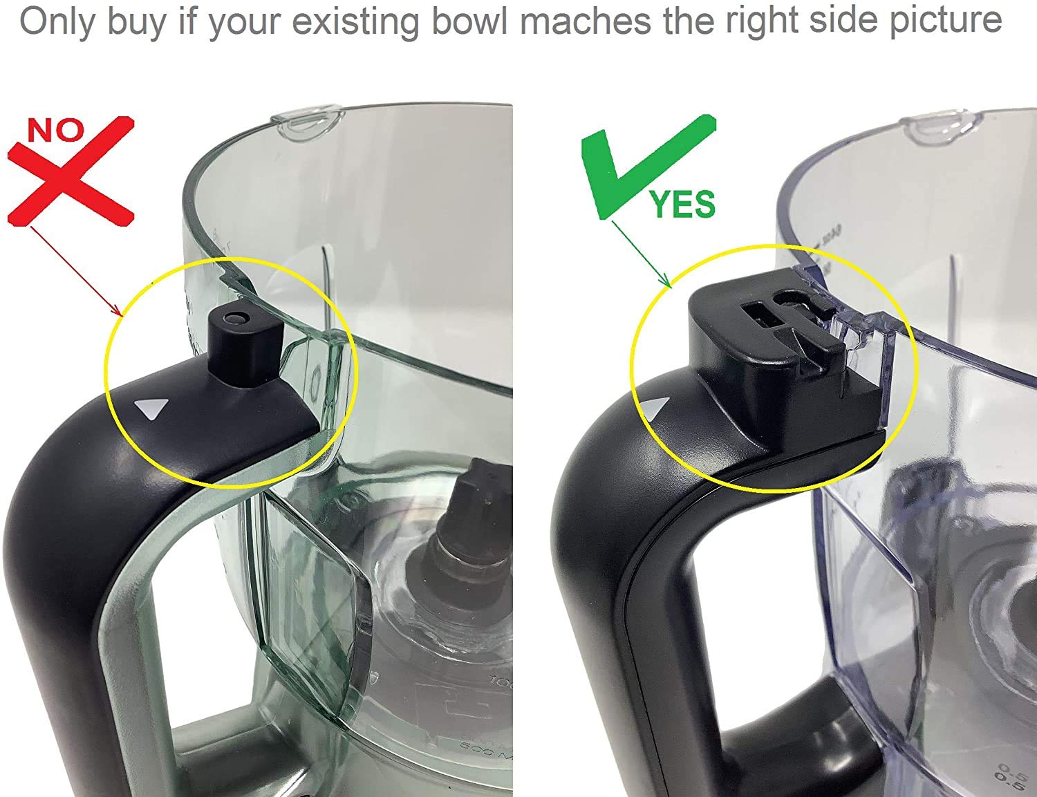 Ninja Replacement Locking Lid for 64oz Bowl BL640 BL641 BL642 BL642W BL642W1 BL642Z BL680 BL680A BL681A BL682 BN801 BN805 BN805A BL910 Auto-iQ Duo Blender