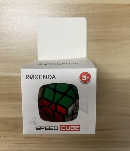 Megaminx Cube, Roxenda 3x3x3 Pentagonal Speed Cube Dodecahedron Magic Cube Puzzle Toy (Black)
