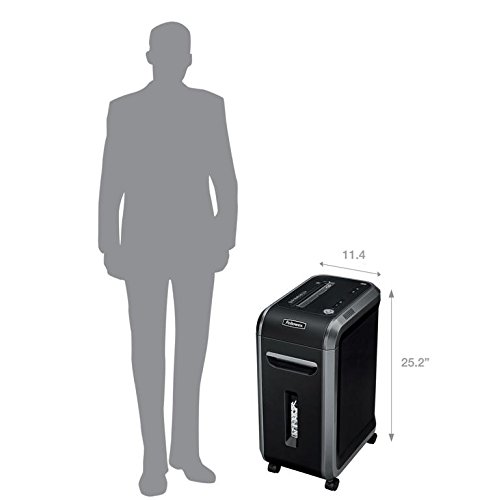 Fellowes 4690001 Powershred 90S 18-Sheet Strip-Cut Shredder, 25.2" x 11.4" x 17.3"