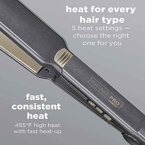INFINITIPRO BY CONAIR Tourmaline Ceramic Flat Iron, 1 1/2-inch