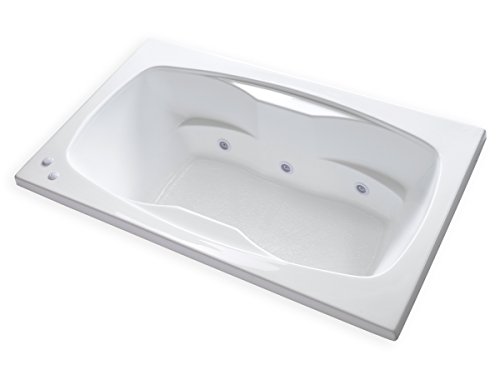 Carver Tubs - AR7242 - 6 Jet Whirlpool - 72"L x 42"W x 20.5"H - Drop In White Acrylic Bathtub (Left Hand Motor)