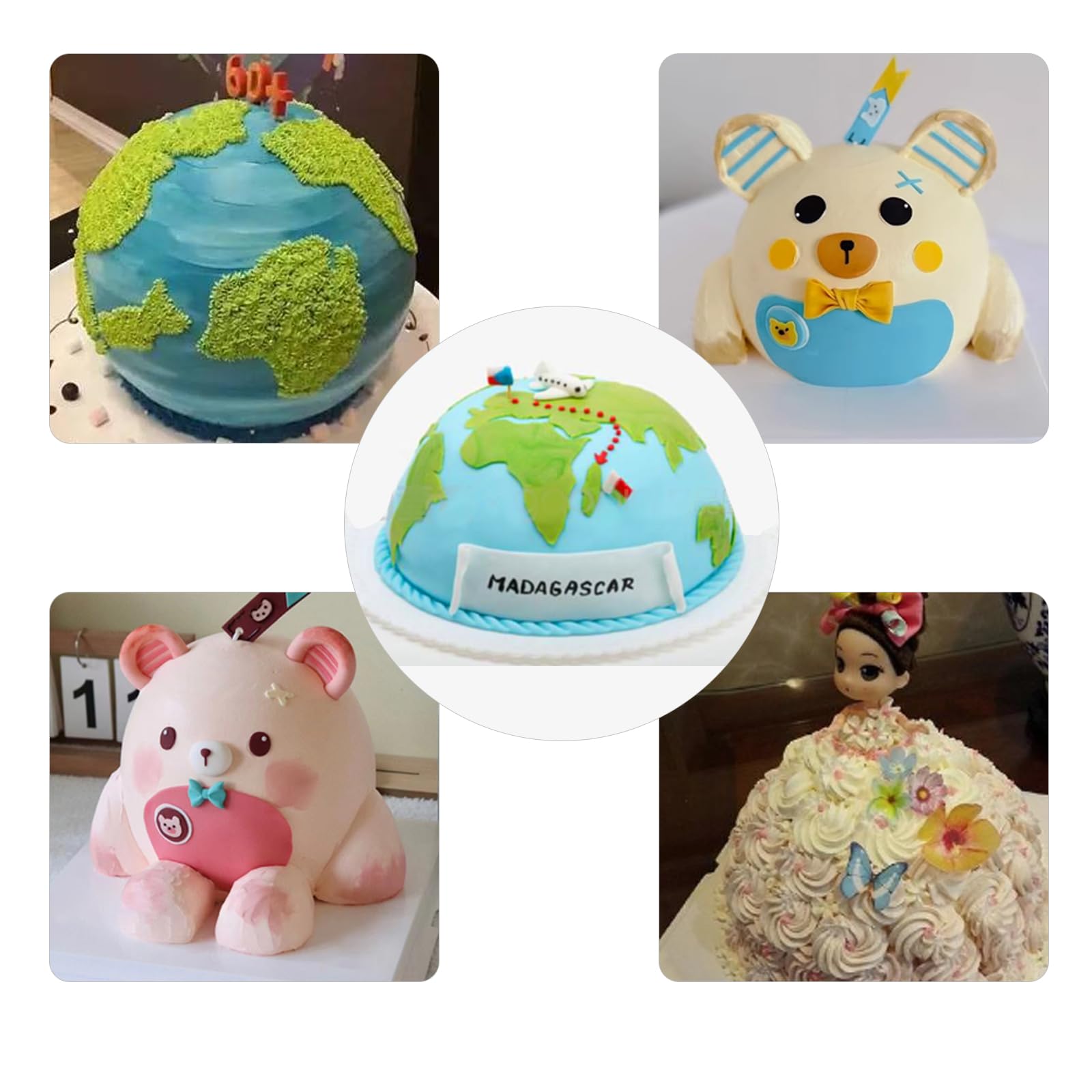 6 Inch Dome Cake Pan, Football Cake Pan, Hemisphere Cake Mold, DIY 3D Soccer Cake Pan, Aluminum Alloy Cake Molds Nonstick Baking Tools