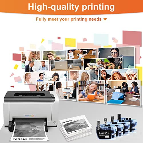 TESEN Compatible LC3013 LC3011 Ink Cartridge Replacement for Brother 3013 LC 3013 3011 Use with Brother MFC-J497DW MFC-J895DW MFC-J491DW J497DW MFC-J690DW Series Printer (4 Pack, Black)