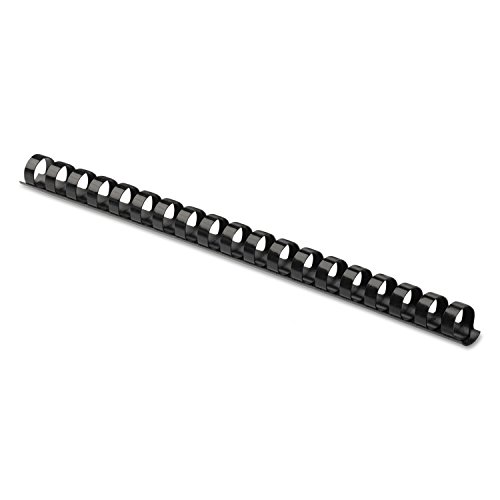 Fellowes 52322 Plastic Comb Bindings, 3/8-Inch Diameter, 55 Sheet Capacity, Black, 25 Combs/Pack