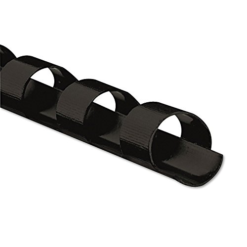 Fellowes 52322 Plastic Comb Bindings, 3/8-Inch Diameter, 55 Sheet Capacity, Black, 25 Combs/Pack