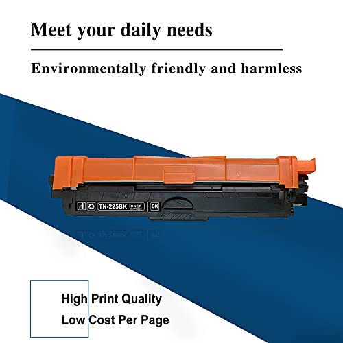 INDI TN225BK TN225 2 Pack Black High Yield Toner Cartridge Replacement for Brother HL3140CW 3150CDN 3180CDW 3170CDW MFC9130CW 9140CDN 9330CDW 9340CDW DCP9015CDW 9020CDN Printer.