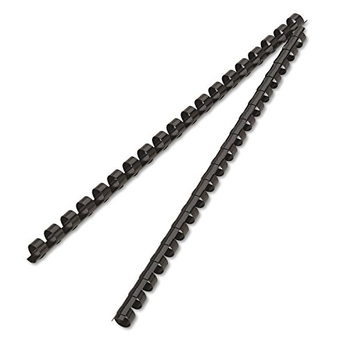 Fellowes 52322 Plastic Comb Bindings, 3/8-Inch Diameter, 55 Sheet Capacity, Black, 25 Combs/Pack