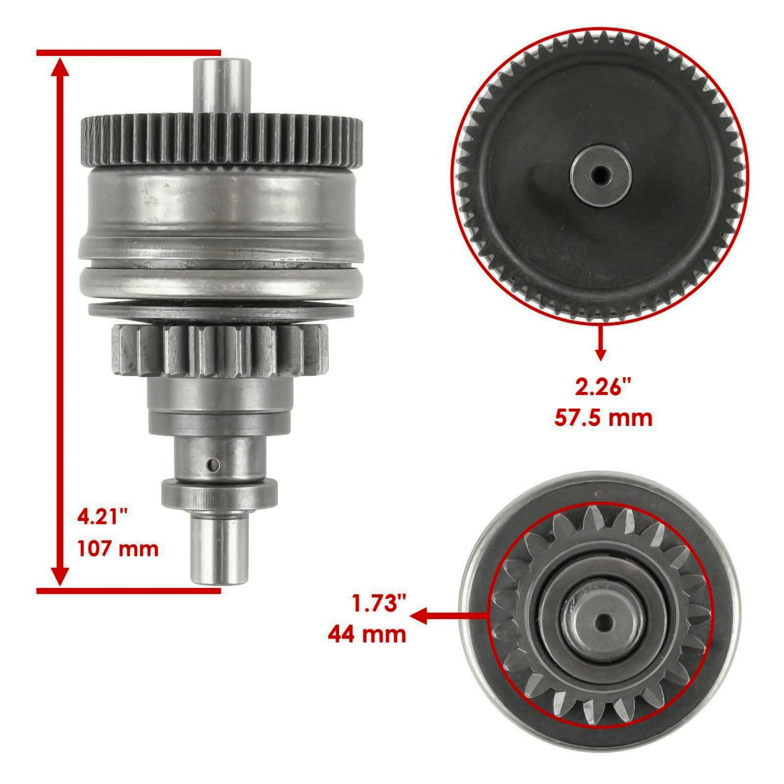 PROCOMPANY Starter Drive Bendix Replaces for Polaris OEM 3240122 4010418 4011585 4012033