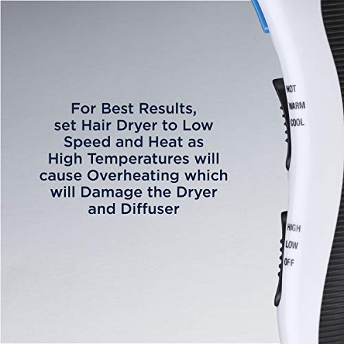 Conair Volumizing Universal Hair Diffuser, Adjustable Hair Dryer Attachment for Frizz-Free Curls to Fit Hair Dryer Nozzles from 1.75β to 2.3β
