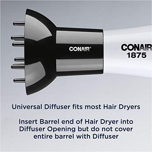 Conair Volumizing Universal Hair Diffuser, Adjustable Hair Dryer Attachment for Frizz-Free Curls to Fit Hair Dryer Nozzles from 1.75β to 2.3β