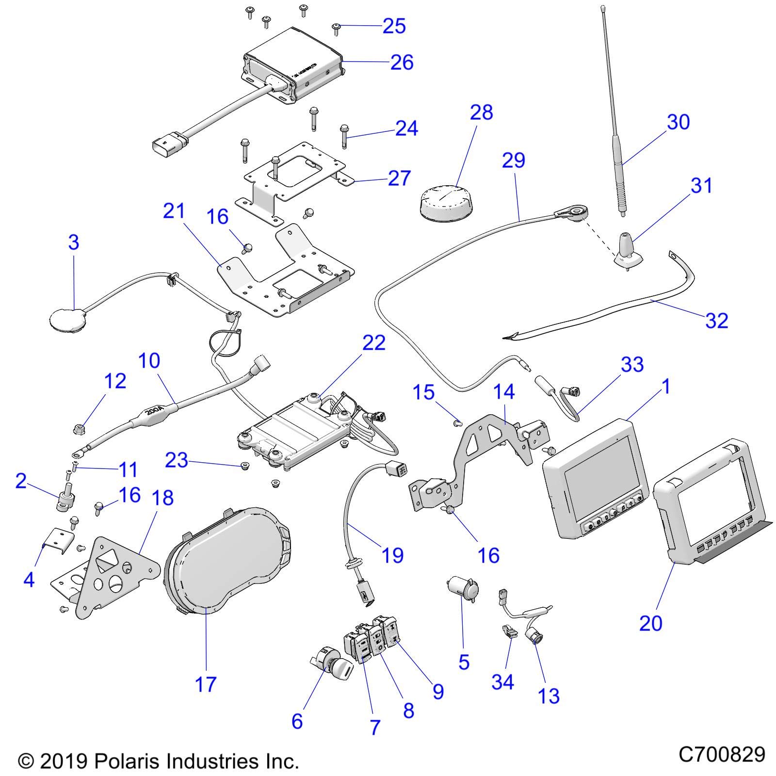Polaris RZR Mode Switch, LV, Genuine OEM Part 4018546, Qty 1