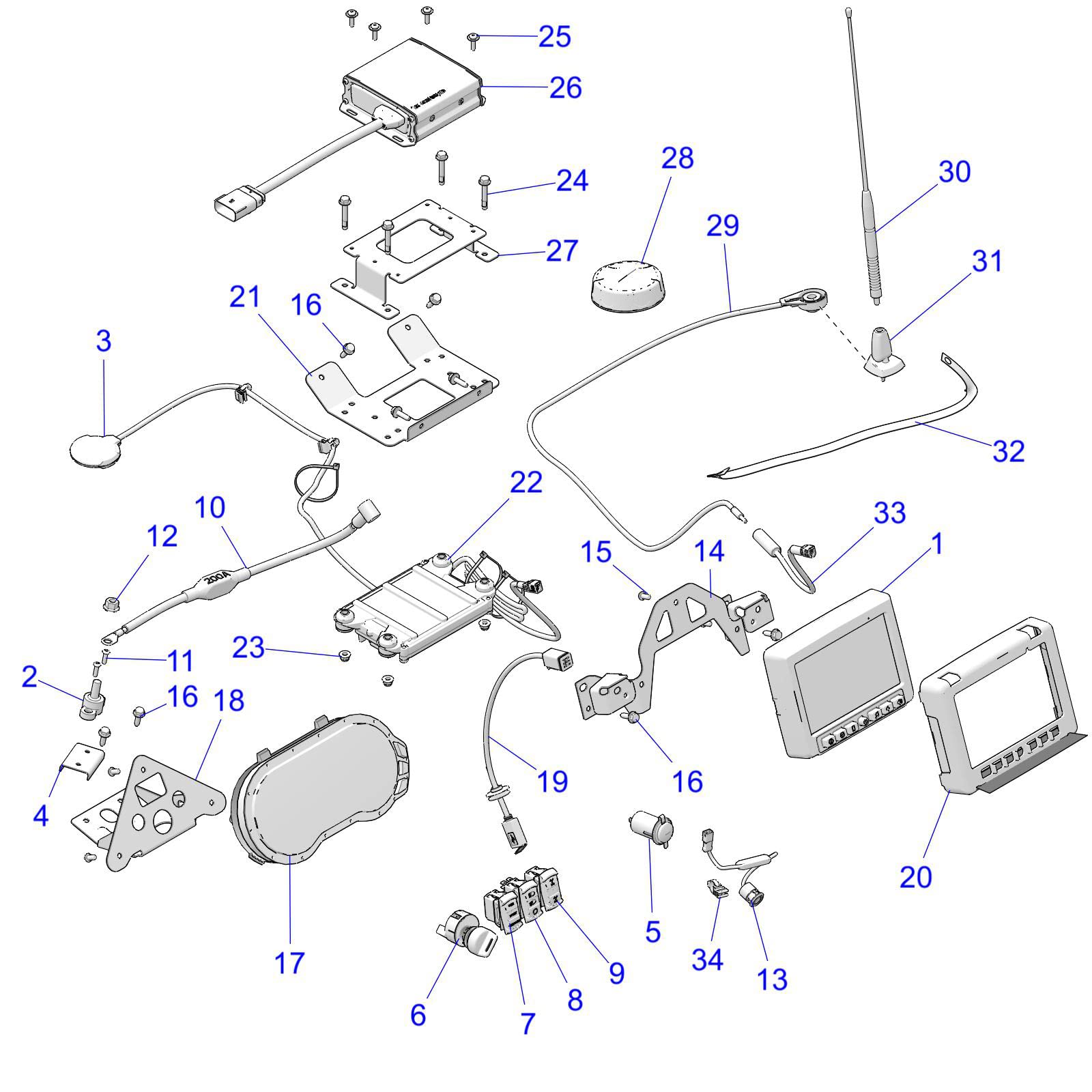 Polaris RZR Mode Switch, LV, Genuine OEM Part 4018546, Qty 1