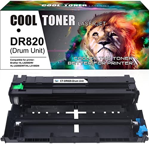 Cool Toner Compatible DR820 DR-820 Drum Unit Replacement for Brother DR820 DR-820 DR 820 Work with HL-L6200DW MFC-L5900DW MFC-L5850DW MFC-L6900CDW MFC-L6700DW HLL6200DW Printer (Black, 1-Pack)
