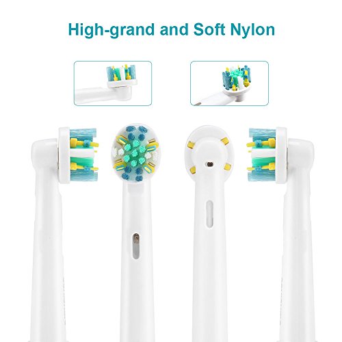 Etrhtec Toothbrush Replacement Heads Refill for Oral-B Electric Toothbrush Pro 1000 Pro 3000 Pro 5000 Pro 7000 Vitality Floss Action,8 Count with Covers