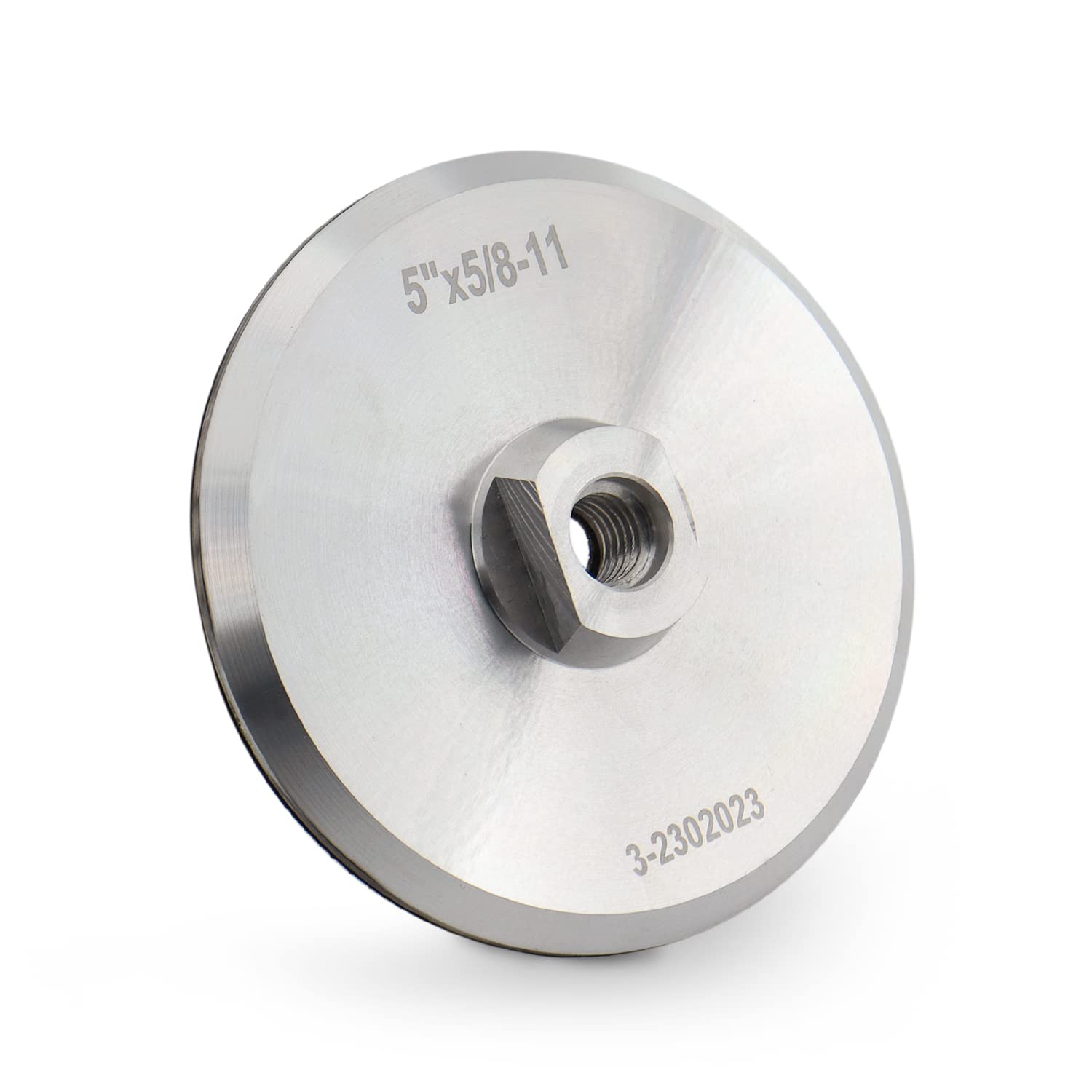 YDROWN 5 Inch Aluminium Backer Pad for Diamond Polishing Pad Holder Hook and Loop Connector 5/8-11 Thread (5 Inch)