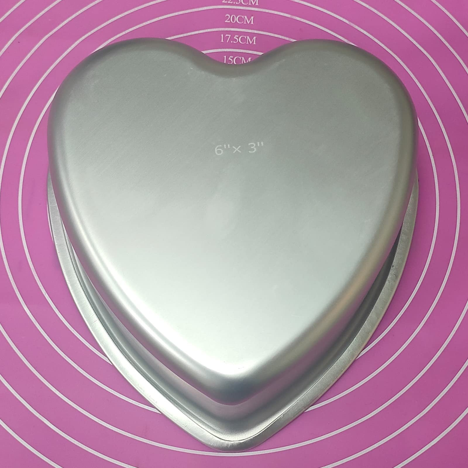 kefyixc Heart Shaped Cake Pan - 6x3 Inch Aluminum Cake Tin for Weddings, Parties, and Family Occasions Make cake pans for 1-2 servings, heart-shaped small cake pan