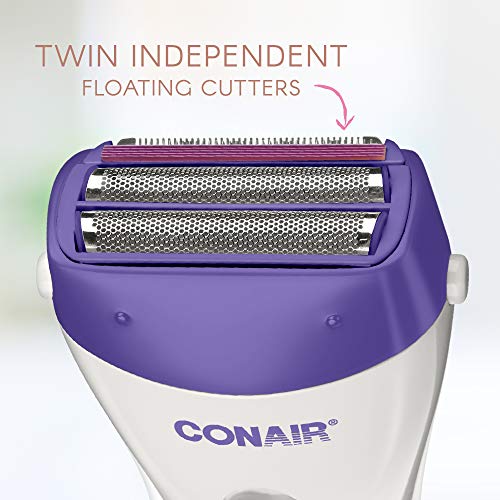 Conair Ladies Dual Foil Rechargeable Wet/Dry Shaver with Pop-up Trimmer