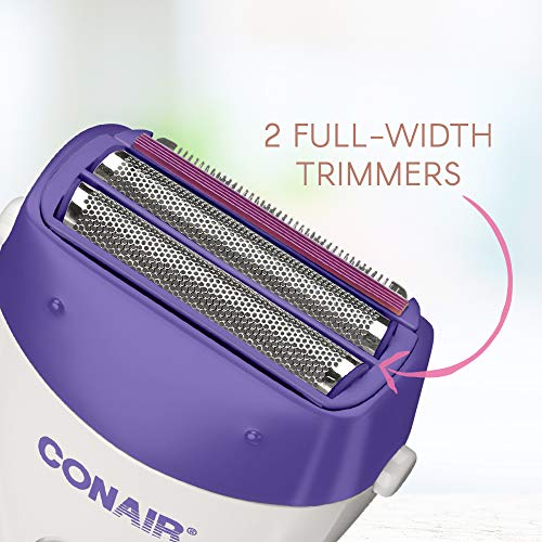 Conair Ladies Dual Foil Rechargeable Wet/Dry Shaver with Pop-up Trimmer