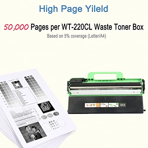 1 Pack Compatible for Brother WT-220CL Waste Toner Box WT-223CL Waste Toner Box Works with MCF-9340CDW HL-3140CW 3170CDW L3210CW L3230CDW L3270CDW 9130CW L3290CDW MFC-L3710CW L3770CDW (Black)