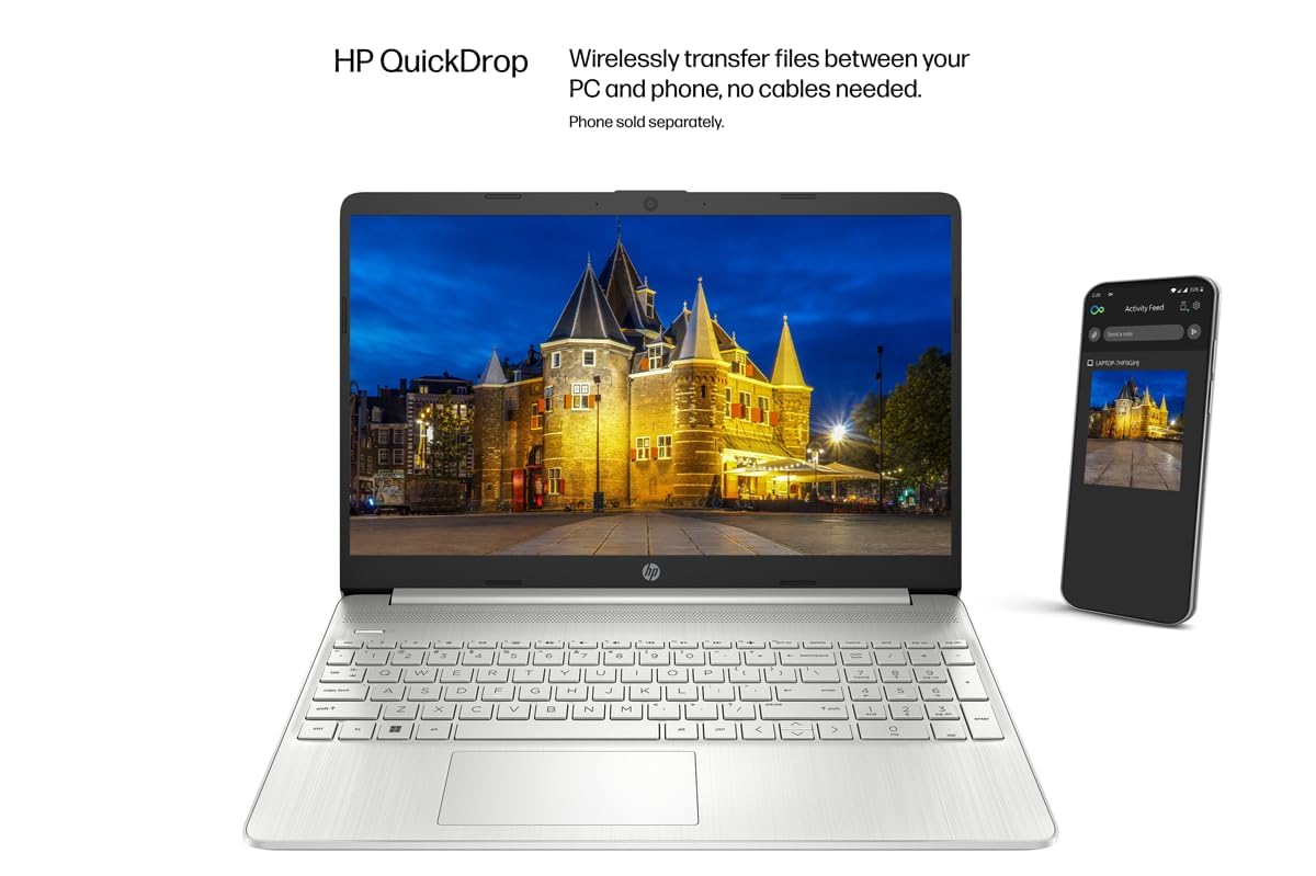 HP Thin and Light Laptop, 15.6 Inch Display, AMD Ryzen 3 5300U(Quad-core) Processor, 16GB RAM, 512GB SSD, AMD Radeon Graphics, Numeric Keypad, Wi-Fi, Bluetooth, Windows 11 Home in S Mode