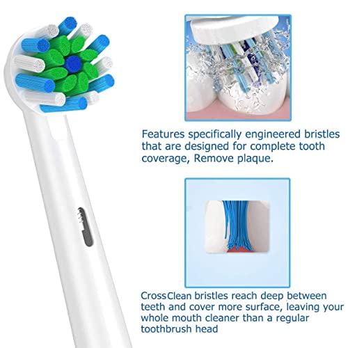 Replacement Brush Heads for Braun Oral b, Compatible with Oral-B Pro 1000/2000/3000/5000/6000 Smart and Genius Electric Toothbrush, 12 Pcs