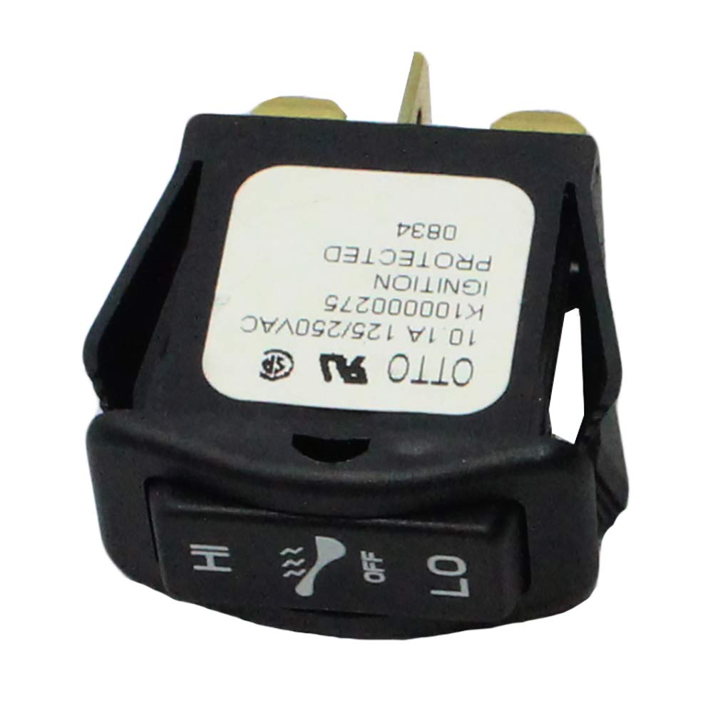 Polaris Hi/Lo Thumb Warmer Switch 2009-2023, Push Button, Thumb Switch, Manual, Black