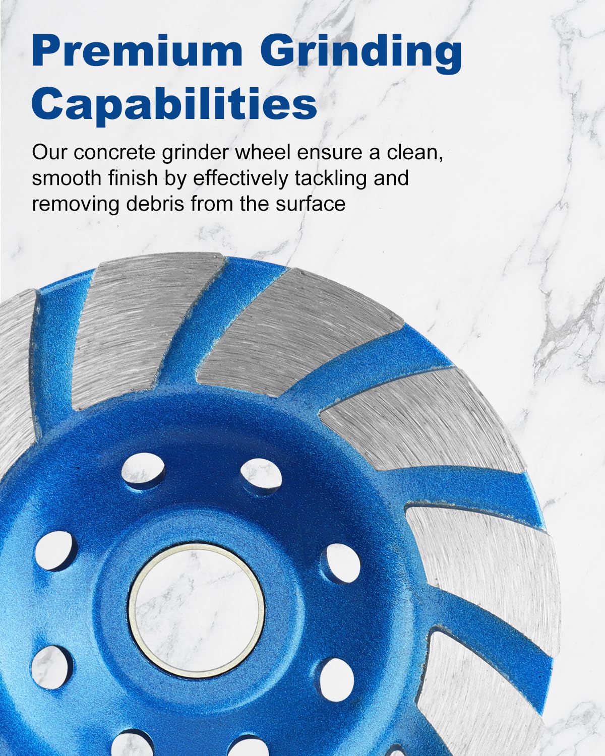 AOKLIT Diamond Concrete Grinding Wheel 4 1/2 inch, 12-Segment Concrete Grinding Wheel Disc for Angle Grinder Polishing and Cleaning Stone Concrete Surface, Stones, Cement, Marble