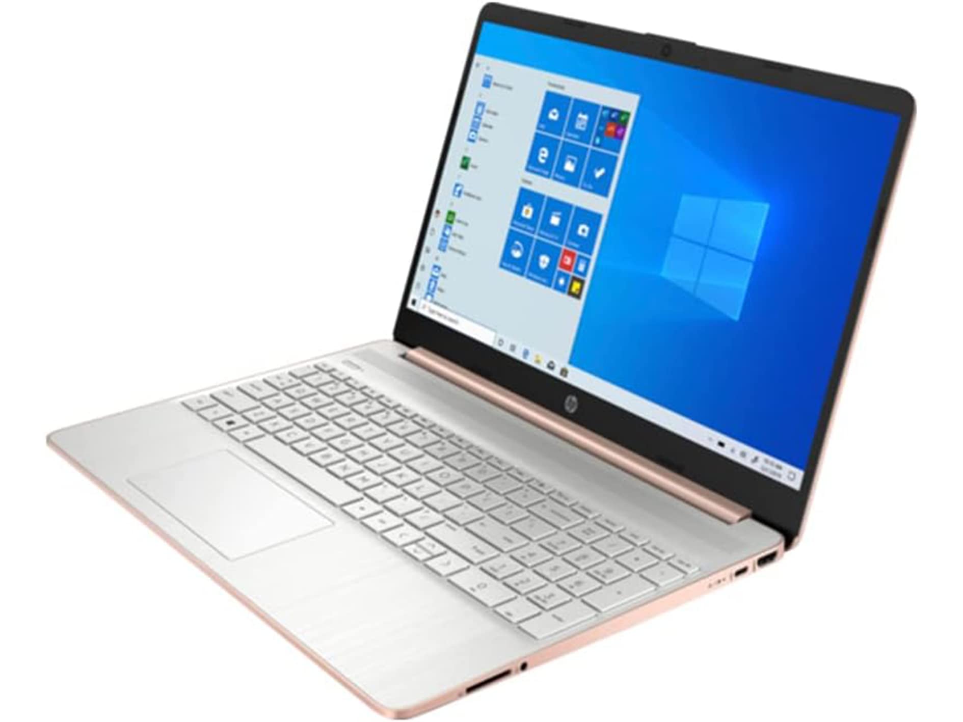 HP 15.6" FHD Laptop, AMD Ryzen 5-5500U Processor, 32GB RAM, 2TB PCIe SSD, AMD Radeon Graphics, HD Webcam, Bluetooth, Wi-fi, Windows 11, Gold, 32GB Hotface USB Card (Renewed)