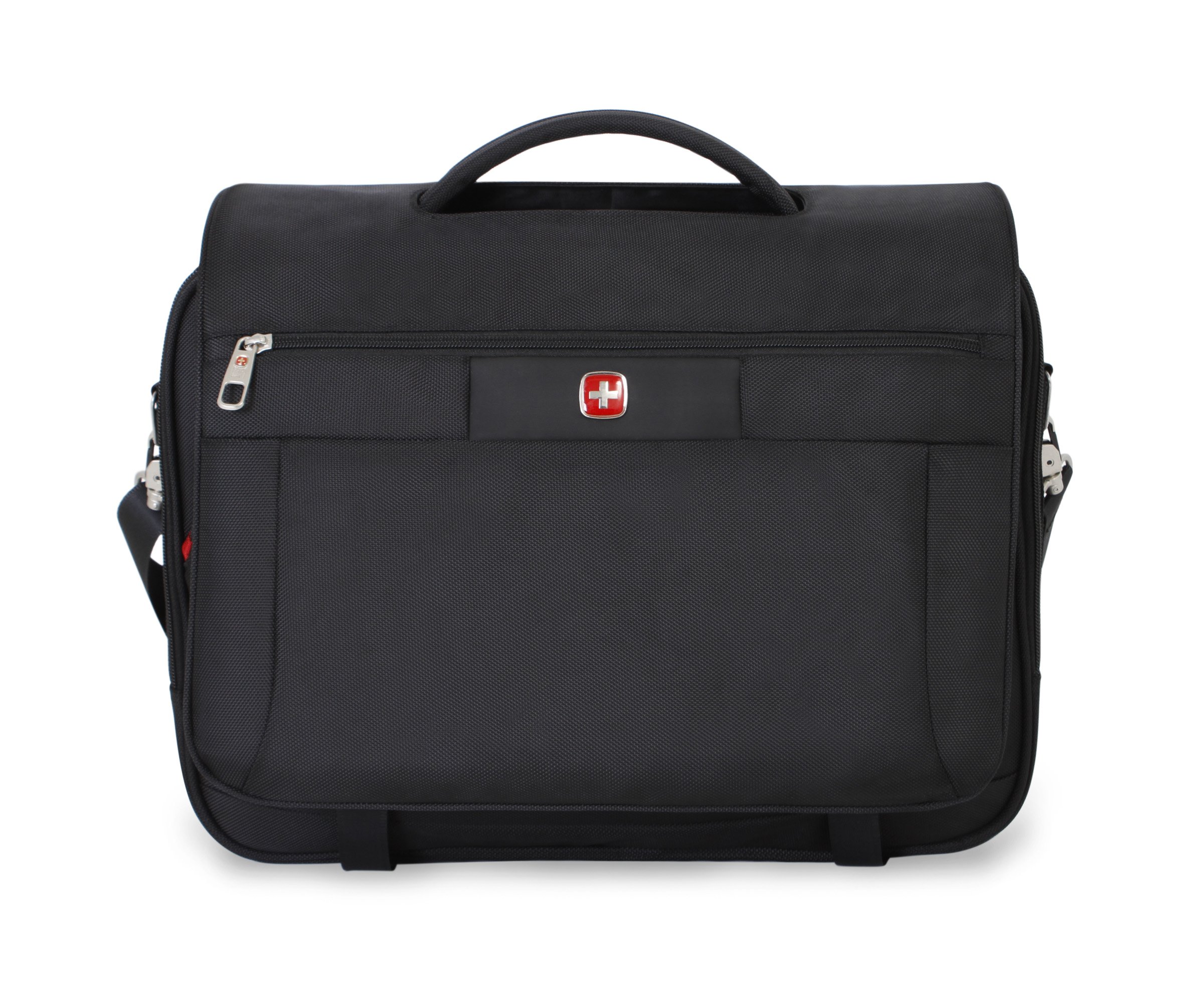 Swiss Gear SA8733 Black TSA Friendly ScanSmart Laptop Messenger Bag - Fits Most 15 Inch Laptops amd Tablets