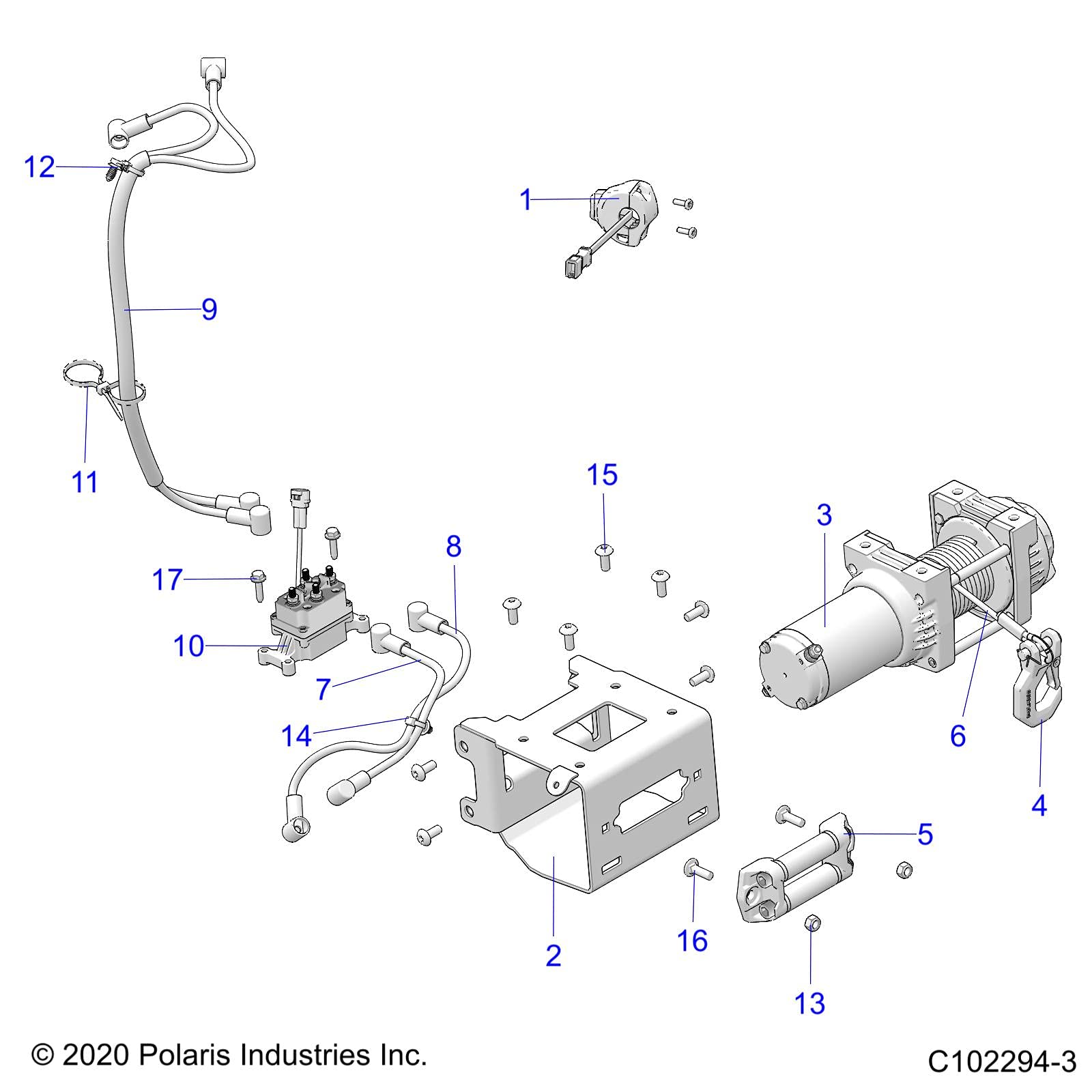 Polaris ATV CONTACTOR, Genuine OEM Part 4015095, Qty 1