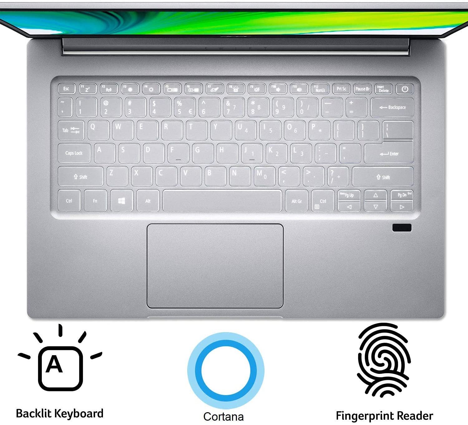 acer 2021 Swift 3 Laptop 14'' FHD 1920 x 1080 LED-Backlit AMD Ryzen 7 5700U 8-Core 8GB LPDDR4 512GB SSD Wi-Fi 6 Windows 11 Pro Bluetooth 5.2 Backlit Keyboard 720p HD Camera, Fingerprint, SF314