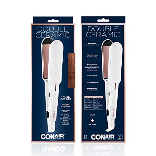 Conair Double Ceramic Flat Iron, 1 1/2-inch