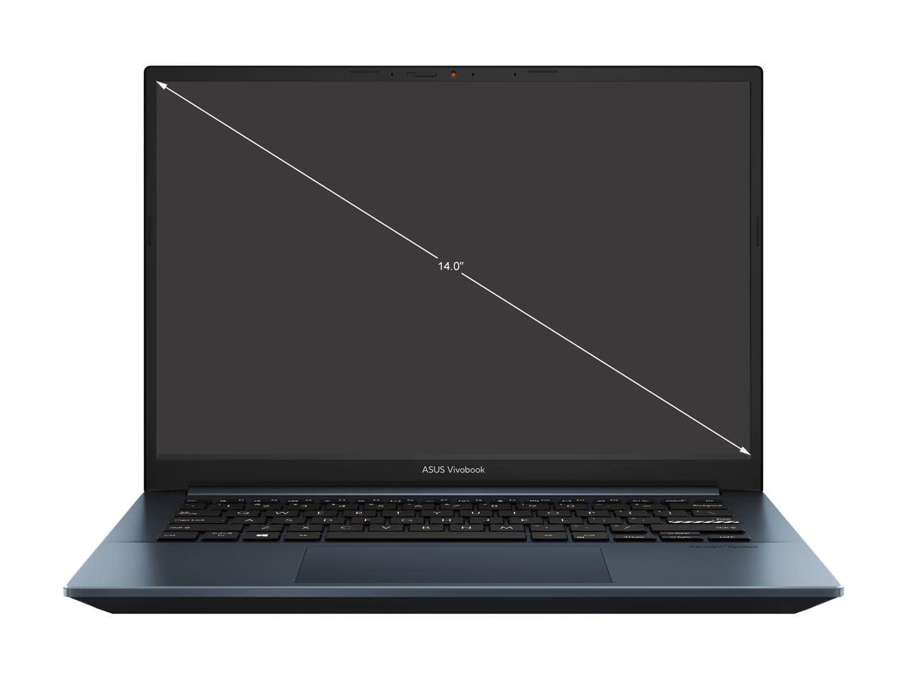 ASUS VivoBook Pro 14 OLED Slim Laptop, 14” WQXGA+ 16:10 OLED Display, AMD Ryzen 7 5800H CPU, NVIDIA GeForce RTX 3050, 16GB RAM, 1TB SSD, Windows 11 Pro, Quiet Blue, M3401QC-EB74